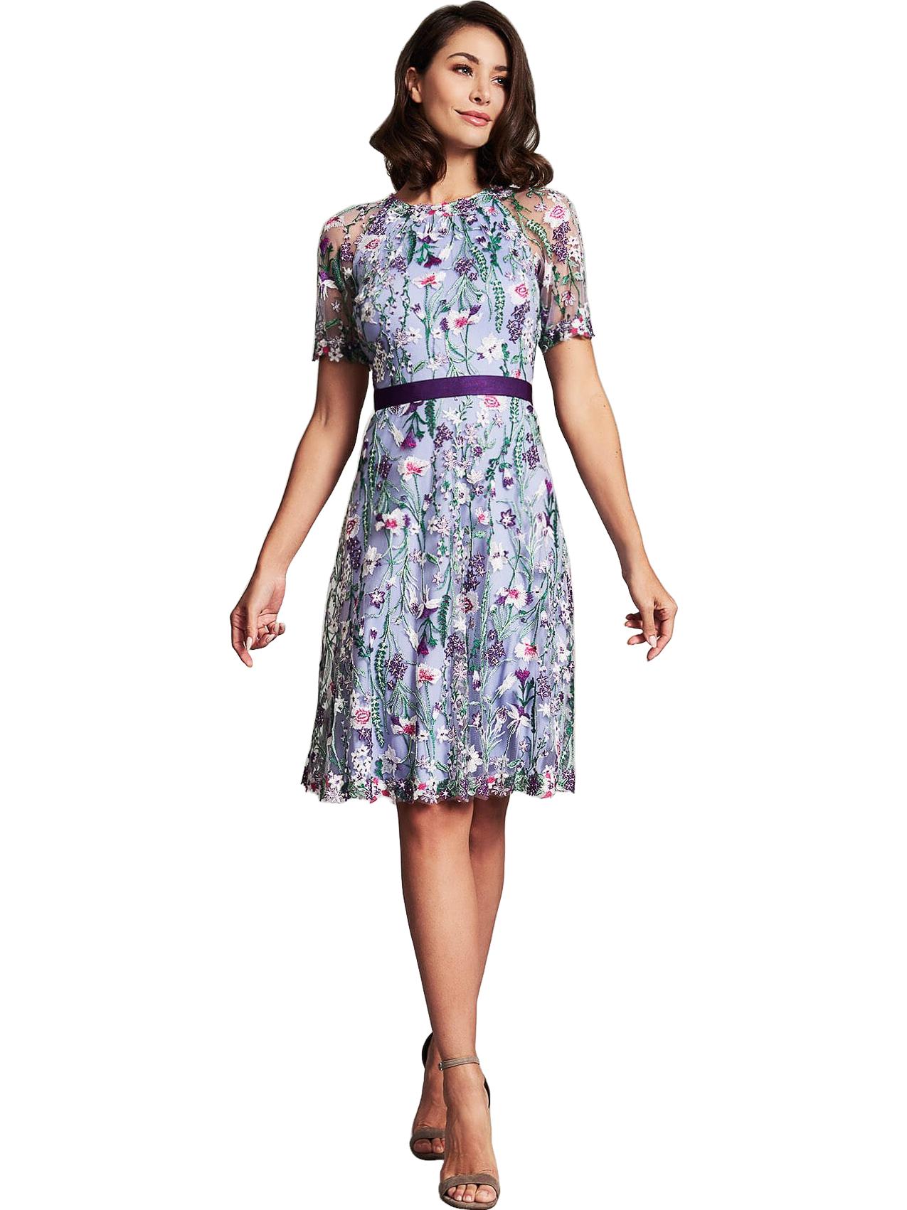 TADASHI SHOJI Maiya Embroidered Floral Dress